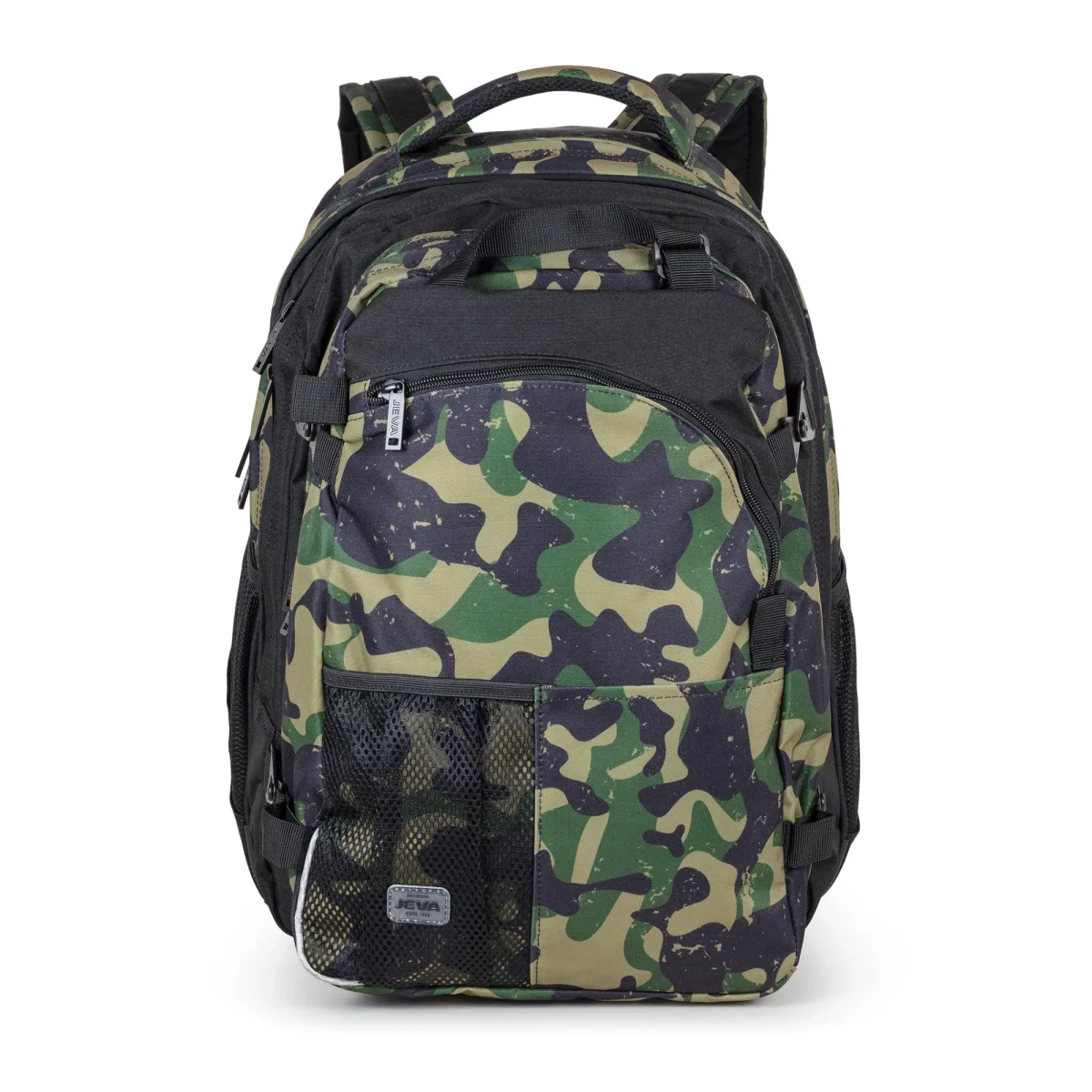 JEVA Supreme Green Camou - JEVA skoletasker - TASKEPIGEN